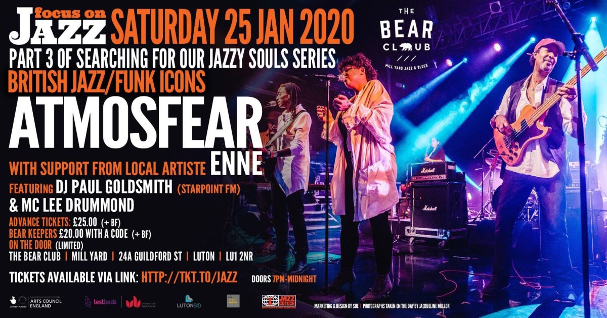 Brit Funk Superband ATMOSFEAR Live in Luton Sat 25th Jan! | Luton ...